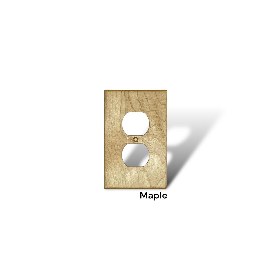 Wood Single Outlet Cover Plate Duplex Outlet Electrical - Etsy