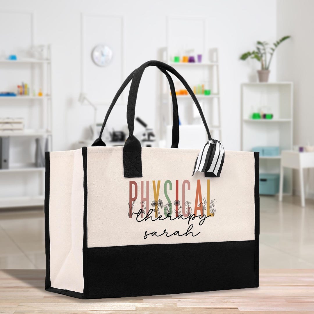 Personalized Physical Therapist Tote Bag | Custom Graduation Gift ...