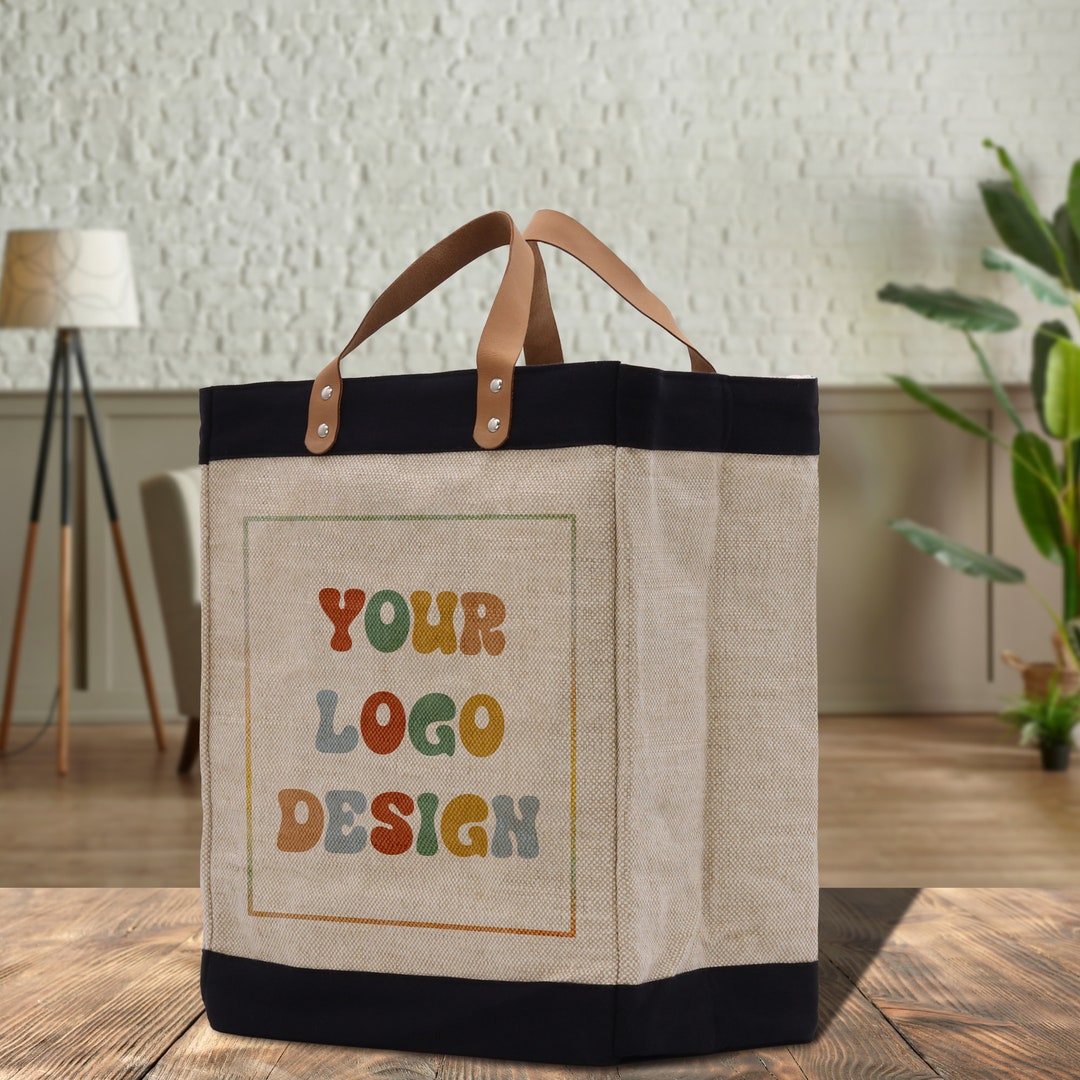 Custom Logo Cotton Canvas Tote Bag Jute Bag Makeup Pouch Promotional ...