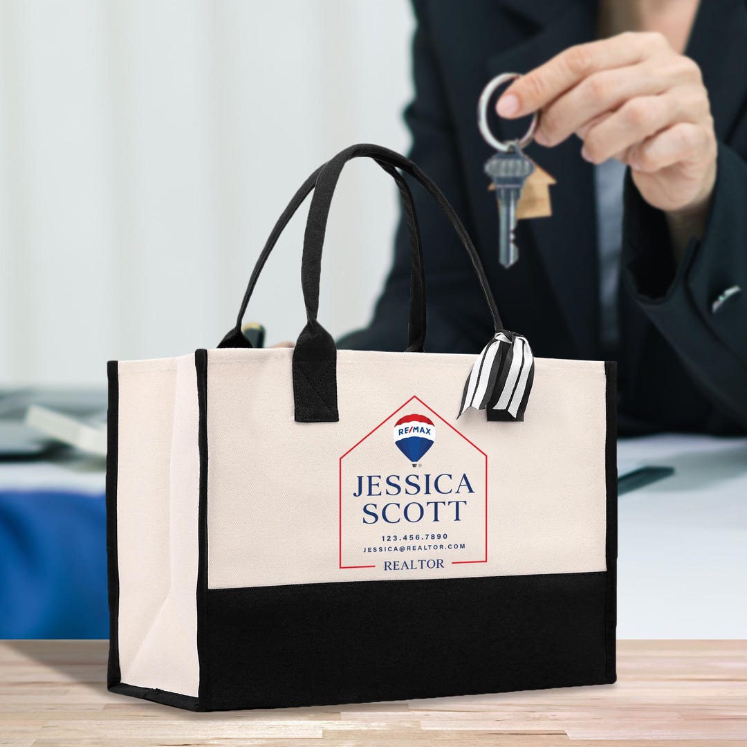 Personalized Realtor Tote Bag: Custom Real Estate Agent Gift (RMXTB1007 ...