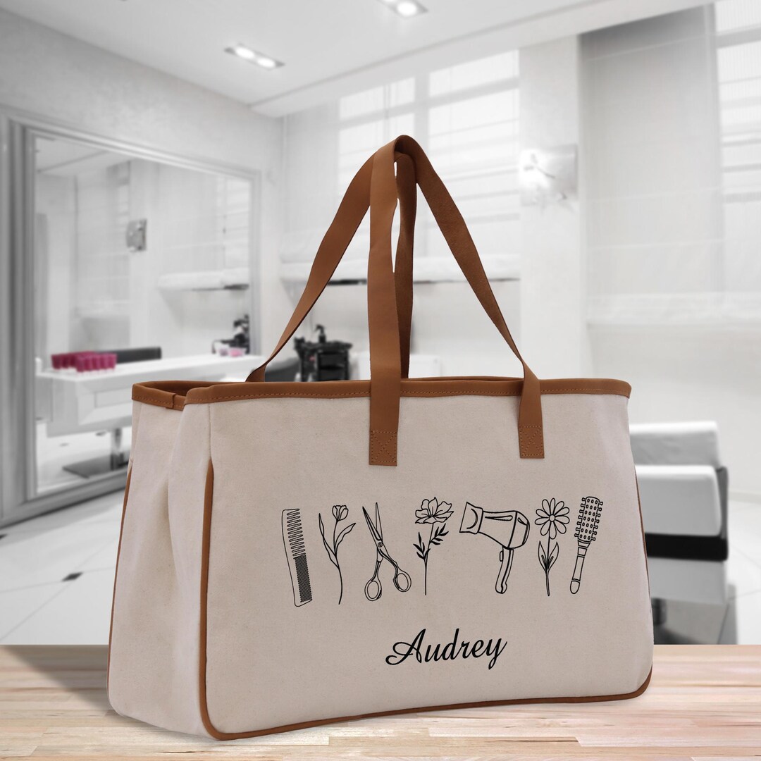 Personalized Hair Stylist Tote Bag, Custom Canvas Barber Gift (HRST1007 ...