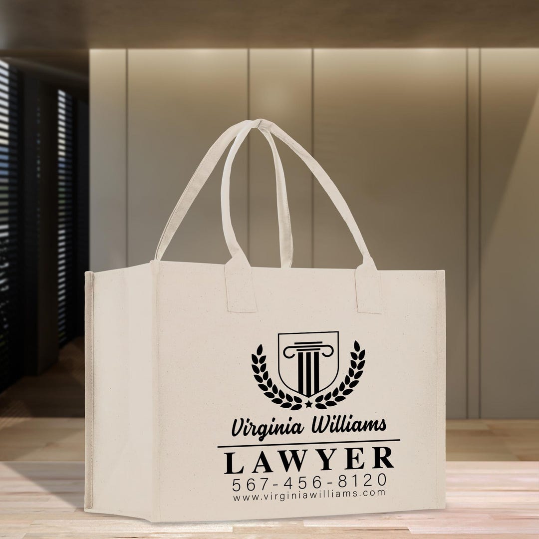 Personalized Lawyer Cotton Canvas Tote Bag Custom Attorney Tote Law ...