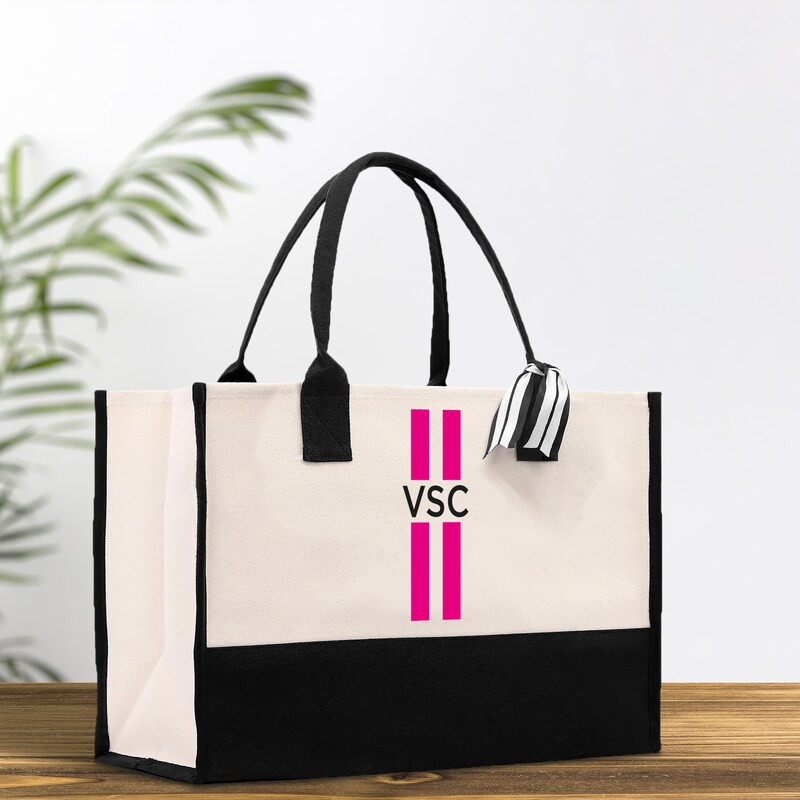 Monogram Tote Bag - Etsy