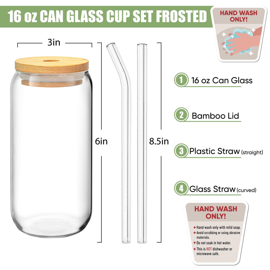 Personalized Teacher Iced Coffee Cup, Frosted Can Glass With Bamboo Lid ...