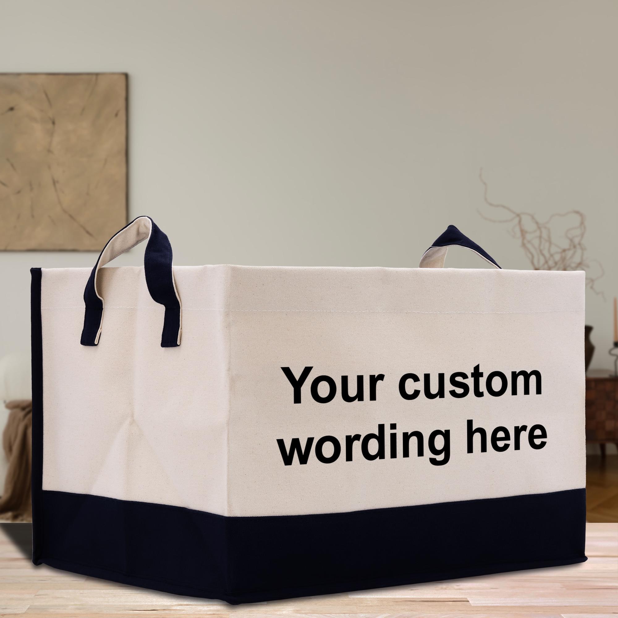 Personalized Cotton Canvas Storage Basket, Custom Toy Bin (PSB1022) - Etsy