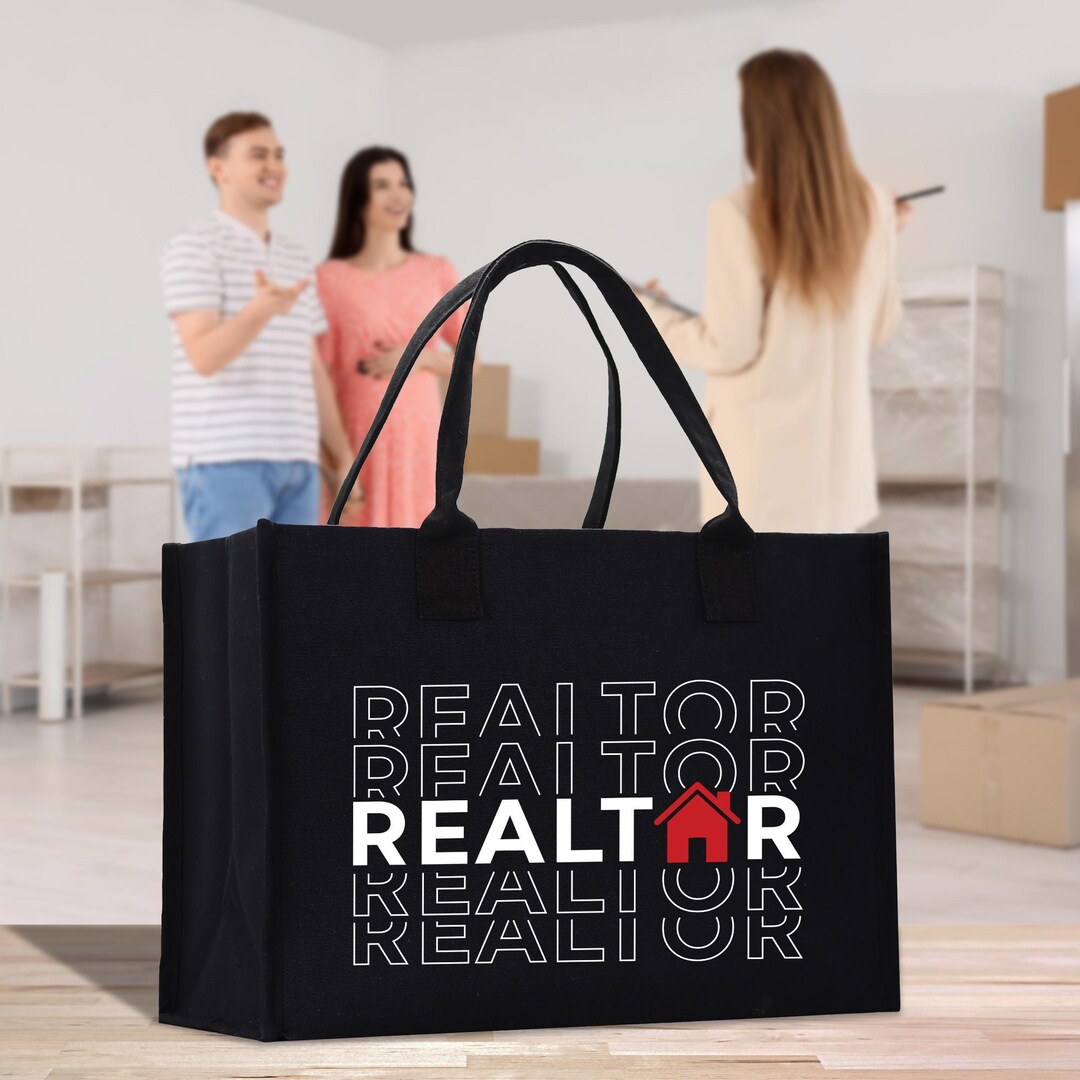 Realtor Cotton Canvas Tote Bag Real Estate Agent Gift Bulk Realtor Swag ...