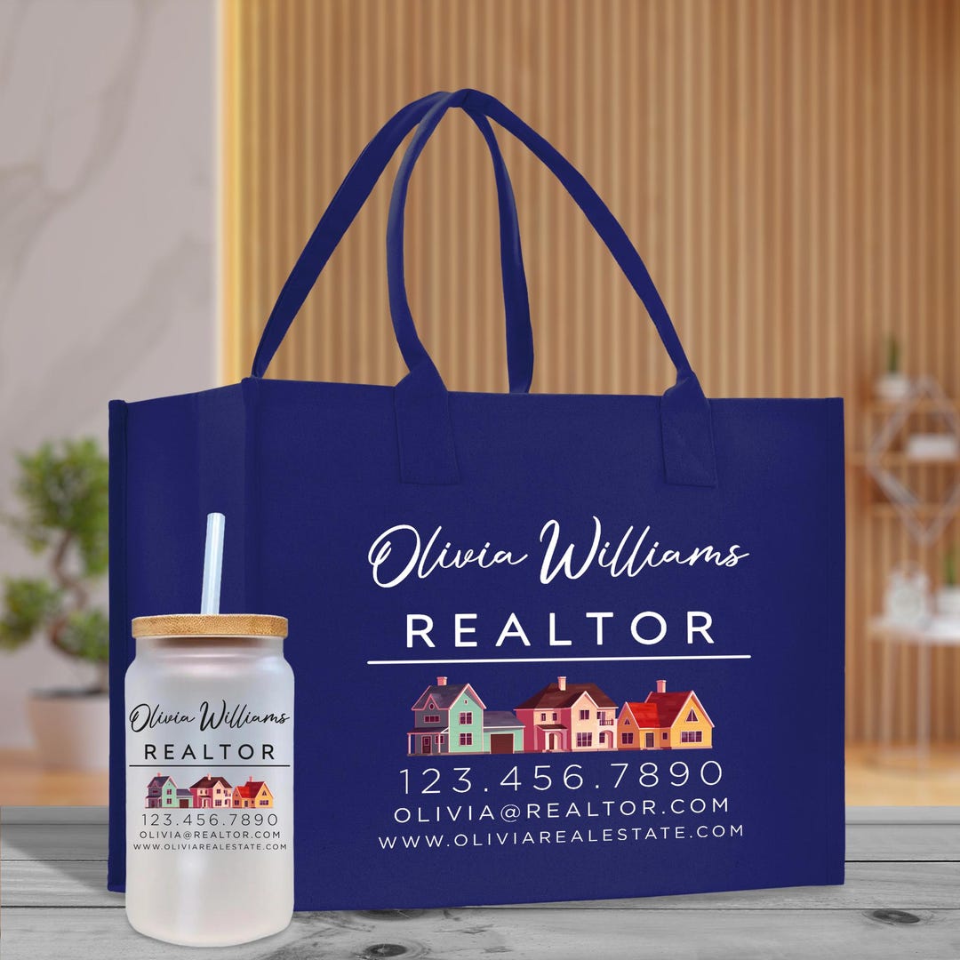 Personalized Realtor Tote Bag: Custom Real Estate Agent Gift (RT1006 ...