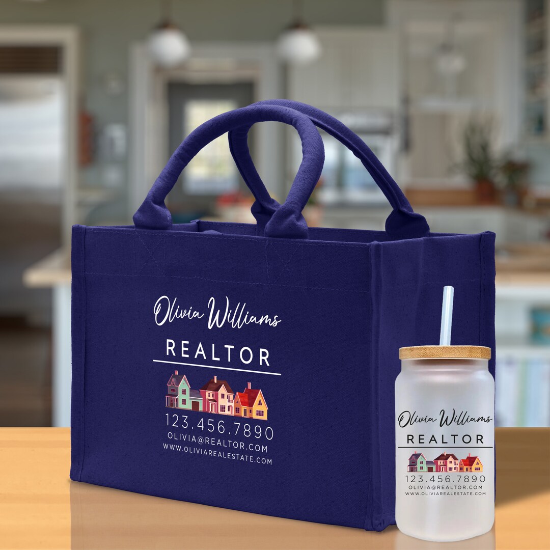 Realtor Small Tote Bag Personalized Business Tote Bag Custom Real ...