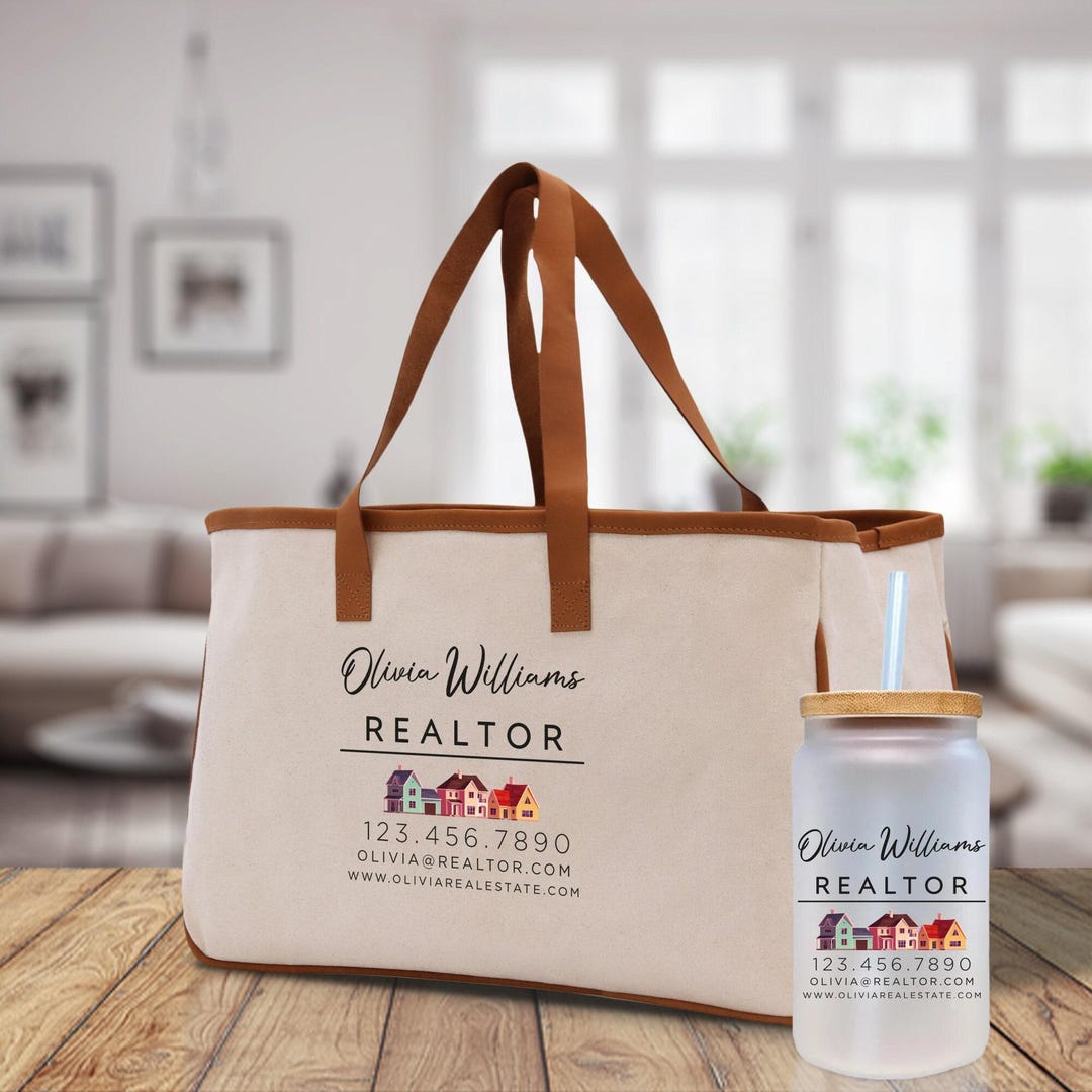 Personalized Realtor Tote Bag, Custom Real Estate Agent Gift - Etsy
