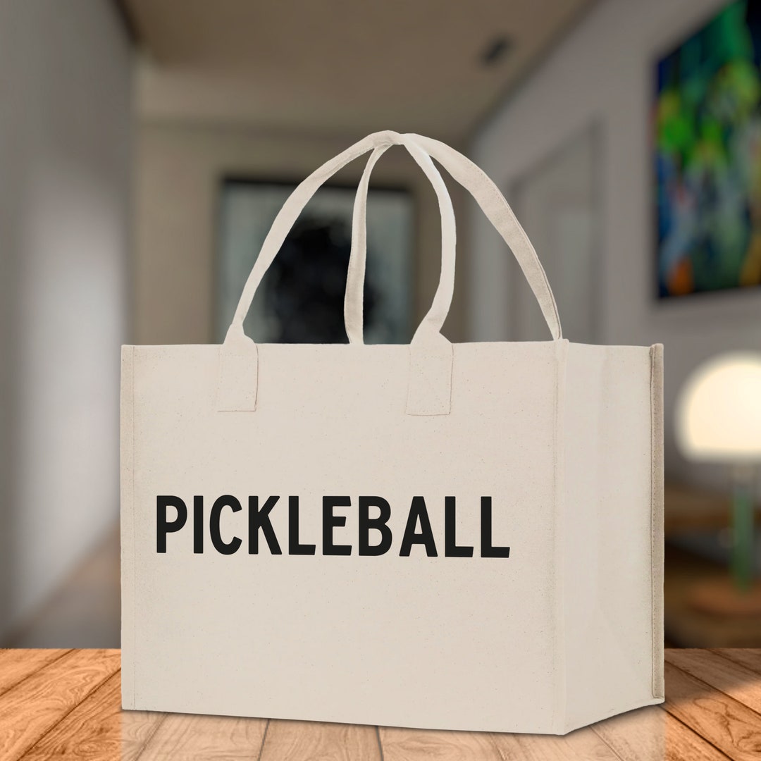 Pickleball Cotton Canvas Tote Bag Pickleball Party Favors Pickleball ...