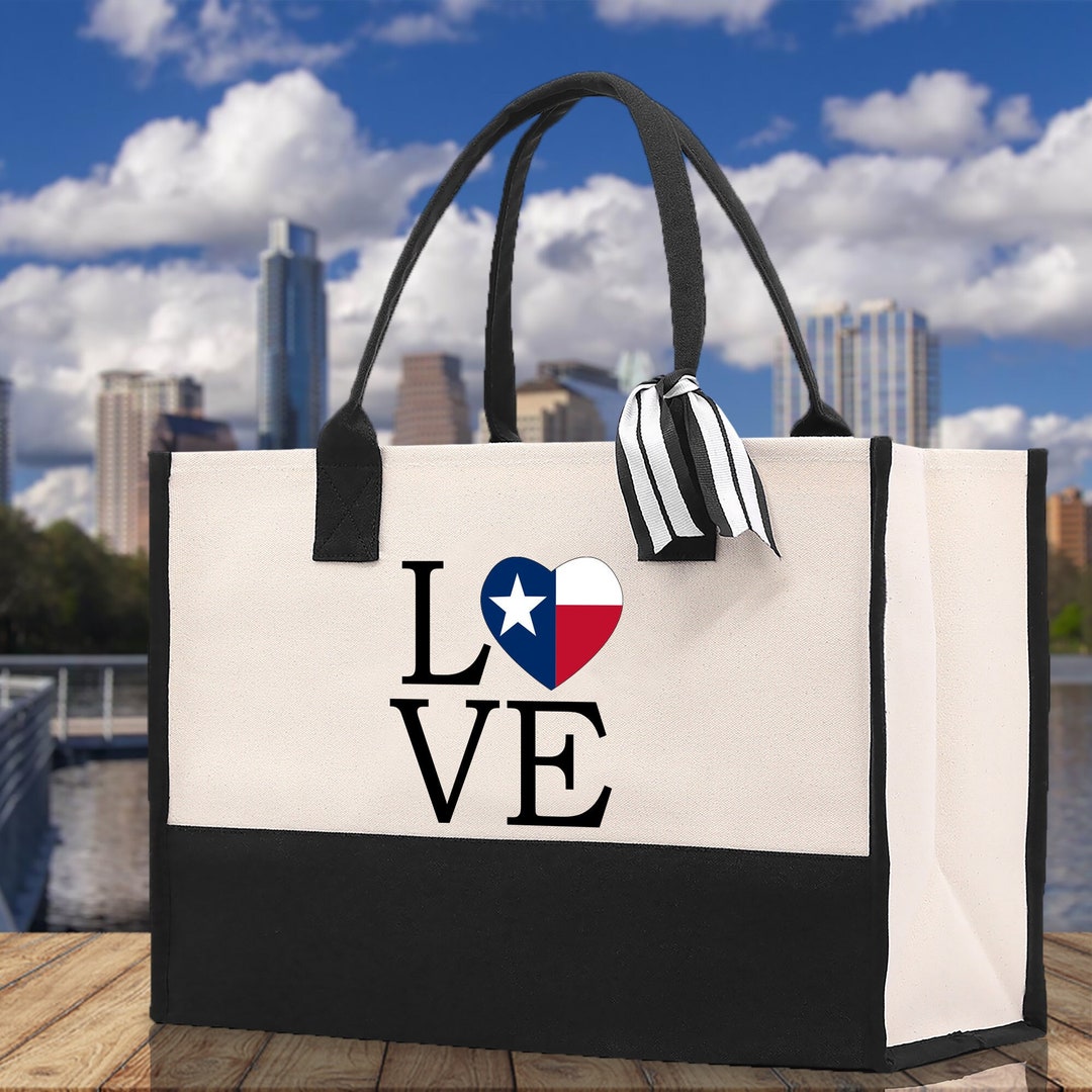 Texas Cotton Canvas Tote Bag TX Travel Vacation Tote Employee and ...