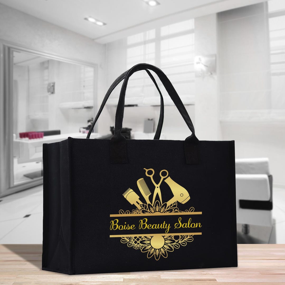 Personalized Hair Stylist Custom Cotton Canvas Tote Bag Hairdresser ...