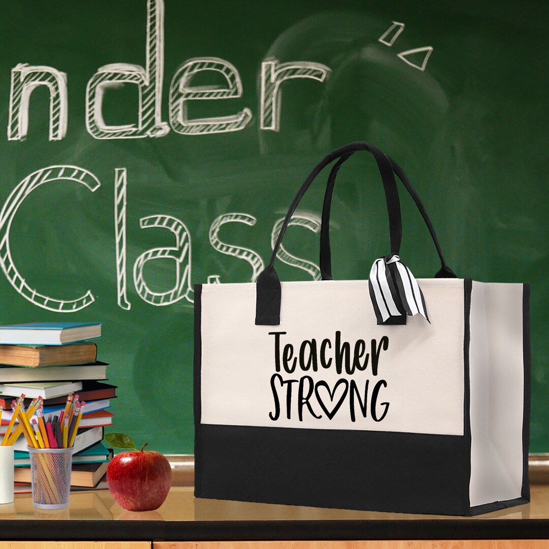 Teacher Stuff Tote Bag Teacher Bag Teacher Gift Teacher Retirement Gift ...