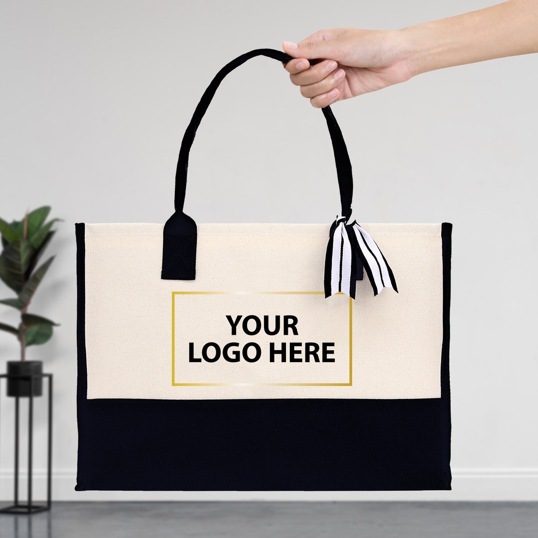 Custom Logo Cotton Canvas Tote Bag Jute Bag Makeup Pouch Promotional ...