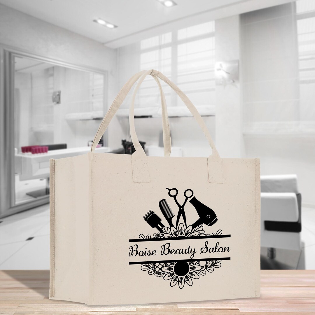 Personalized Hair Stylist Custom Cotton Canvas Tote Bag Hairdresser ...