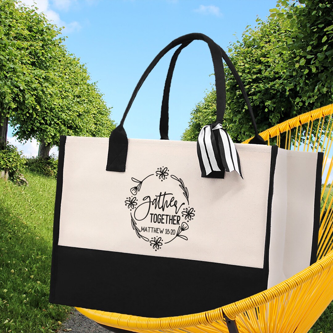 Gather Together Matthew 18:20 Religious Tote Bag for Women Bible Verse ...