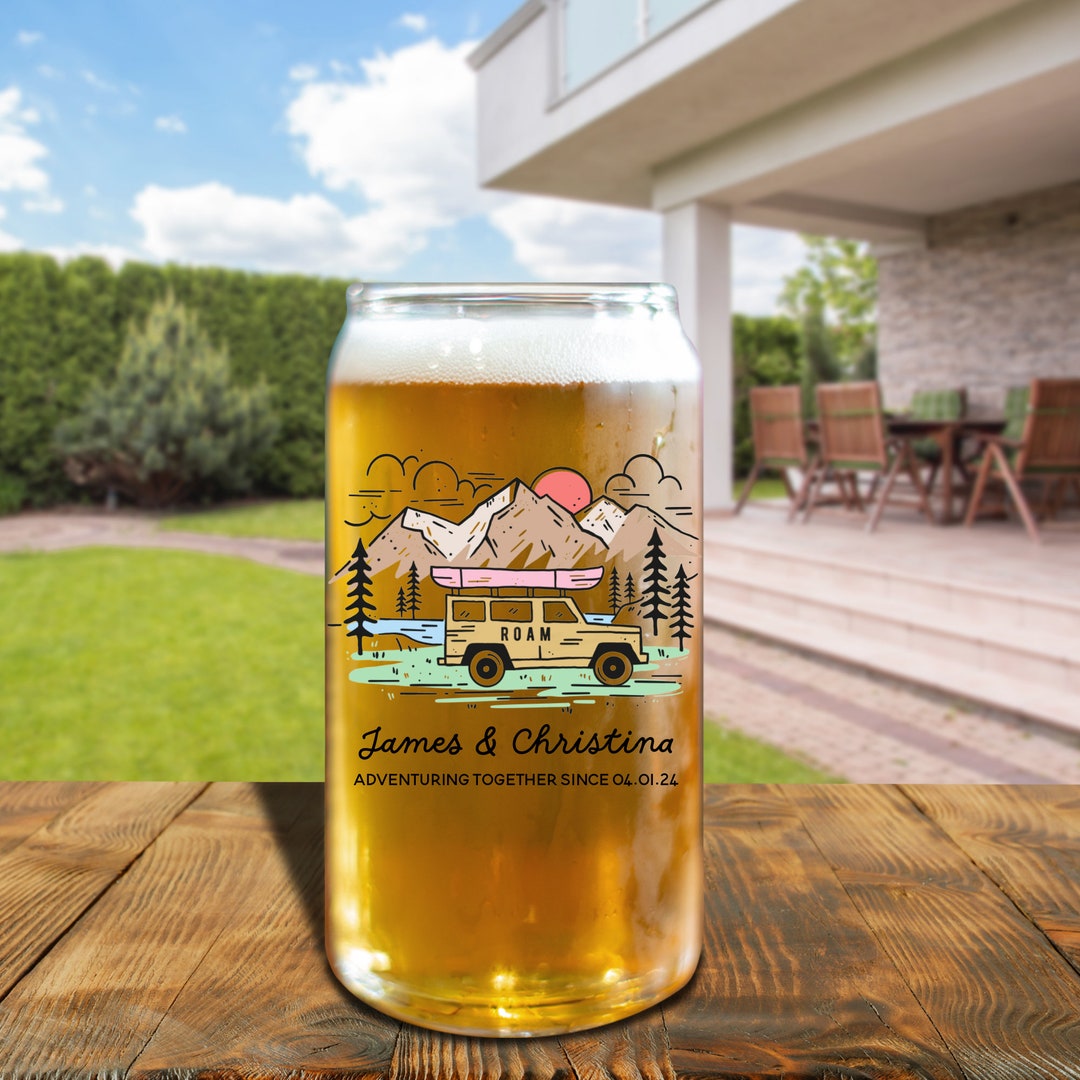 Personalized 20 Oz Beer Cups Custom Tall Boy Beer Can Glass for Wedding ...