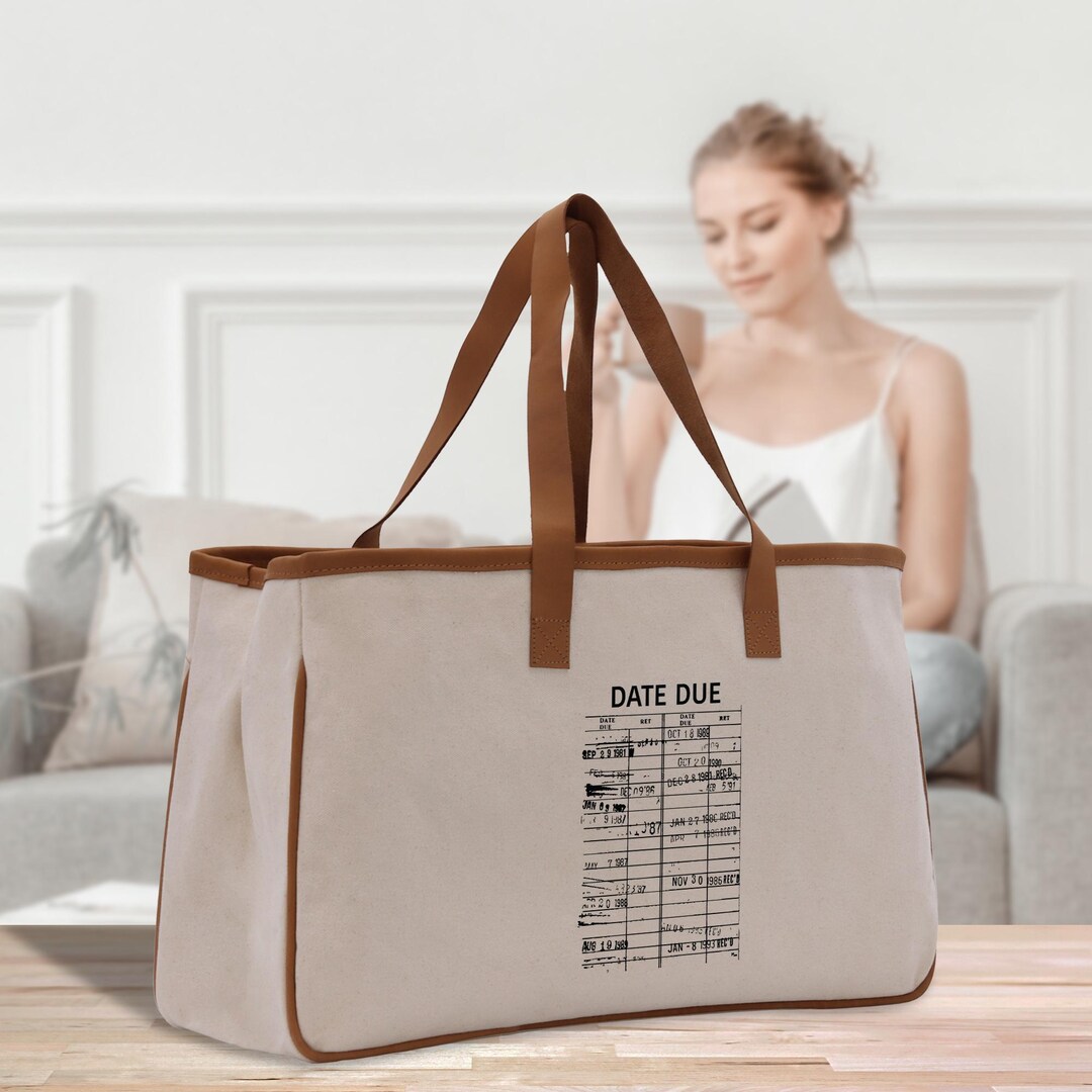 Library Card Cotton Canvas Tote Bag: Book Lover Gift (DDT1003) - Etsy