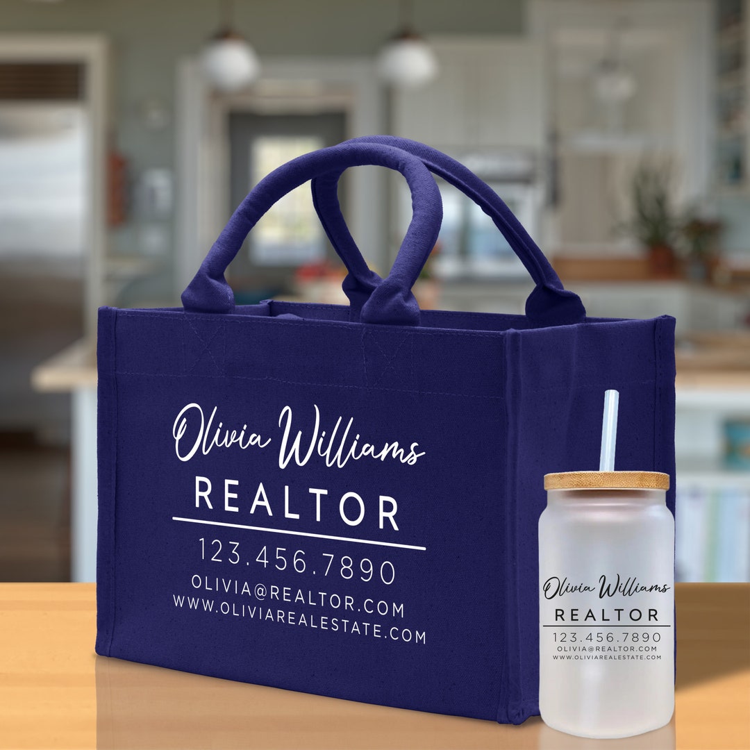 Realtor Small Tote Bag Personalized Business Tote Bag Custom Real ...