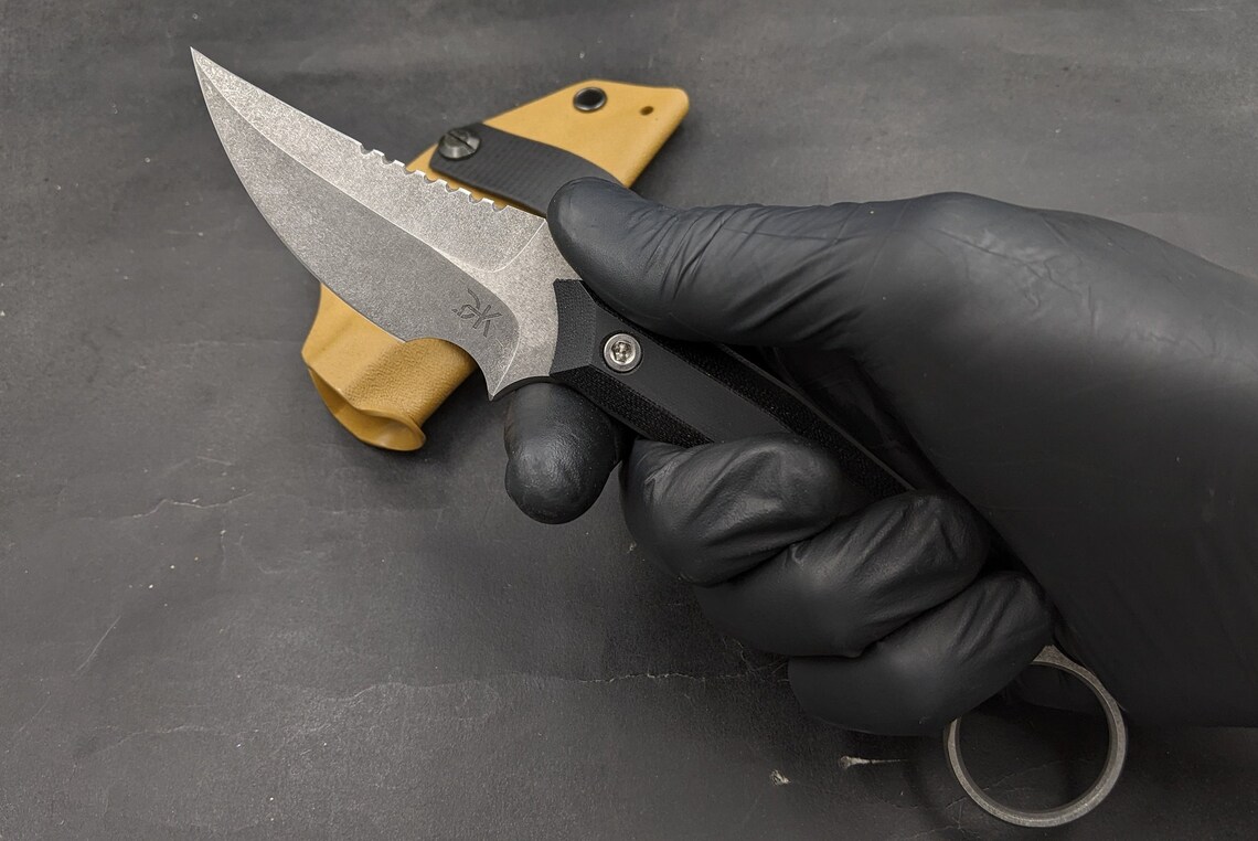 Gharial Knife Fixed Double Edged Blade Serrated Karambit Pikal - Etsy