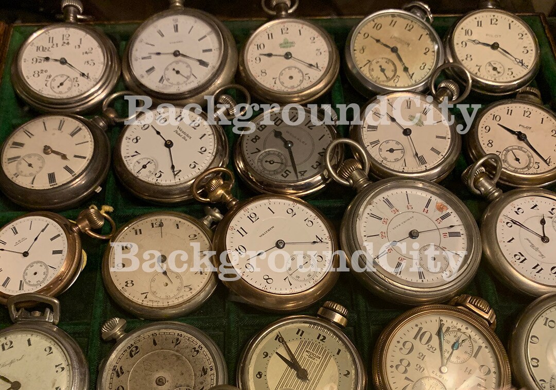 Digital Download Backdrop Background Vintage Pocket Watch Photo ...
