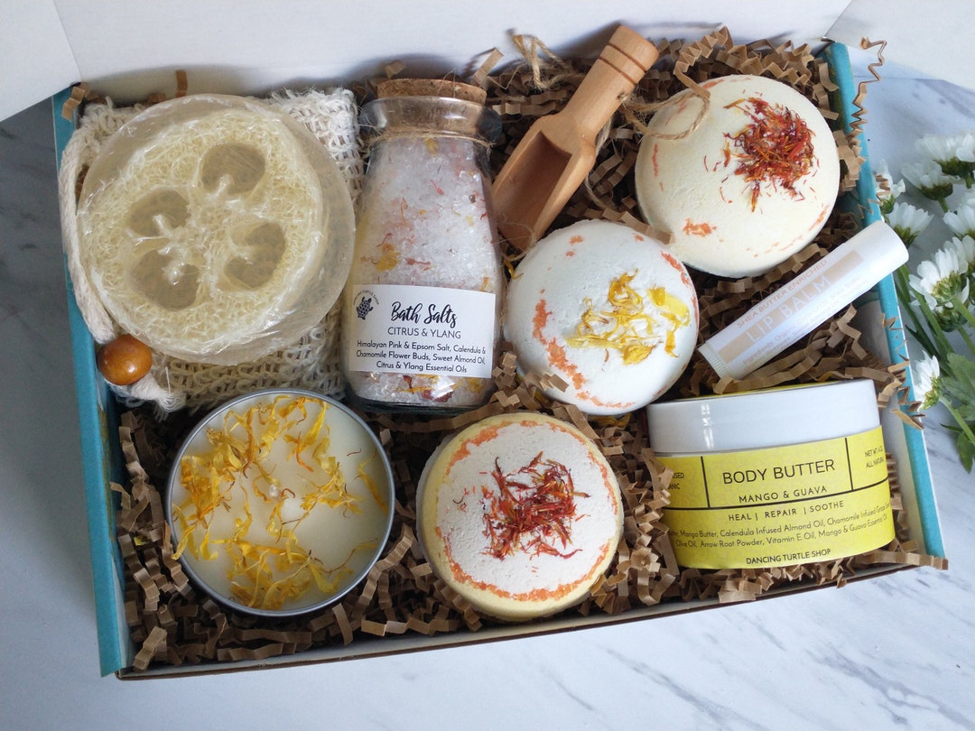 Natural Organic Spa Gift Box for Her, Citrus Blossoms, Mango/papaya ...
