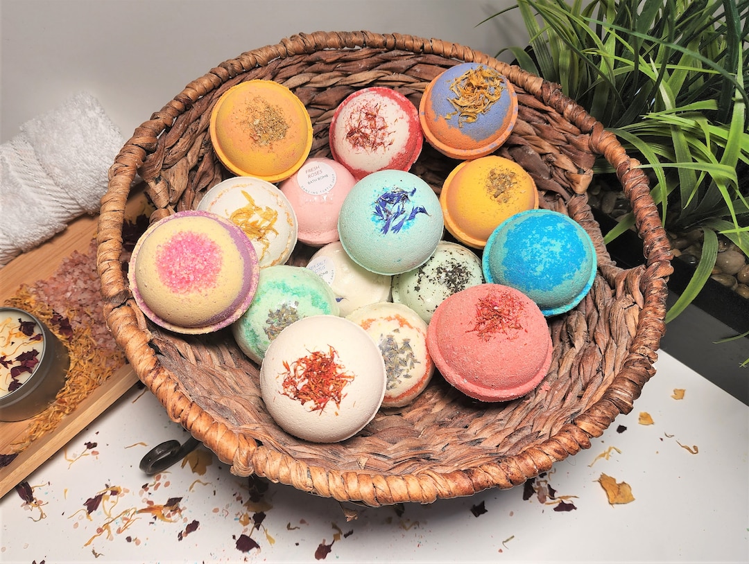 Bath Bombs, Pampering Spa Gift, Mother's Day Gift, Natural Bath Bomb ...