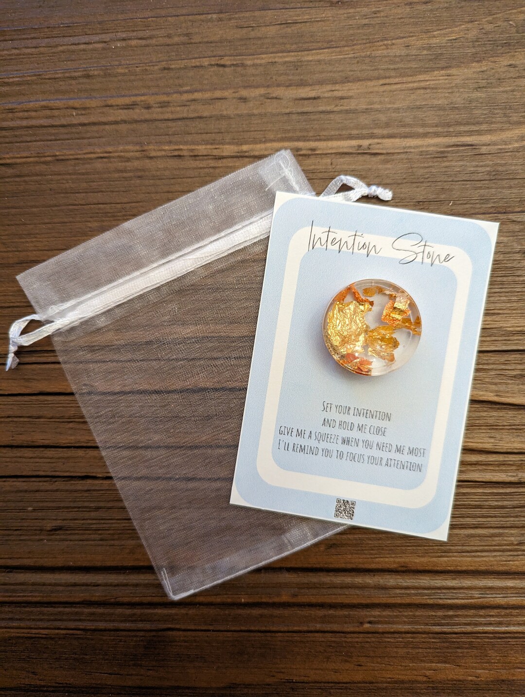 Handmade Resin Intention Stone, Worry Thumb Stone - Etsy