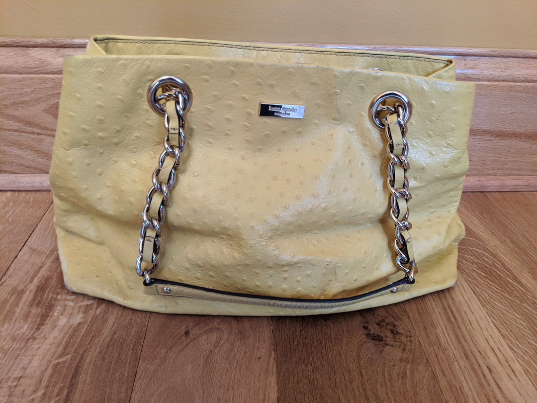 A Yellow Leather Kate Spade Handbag - Etsy