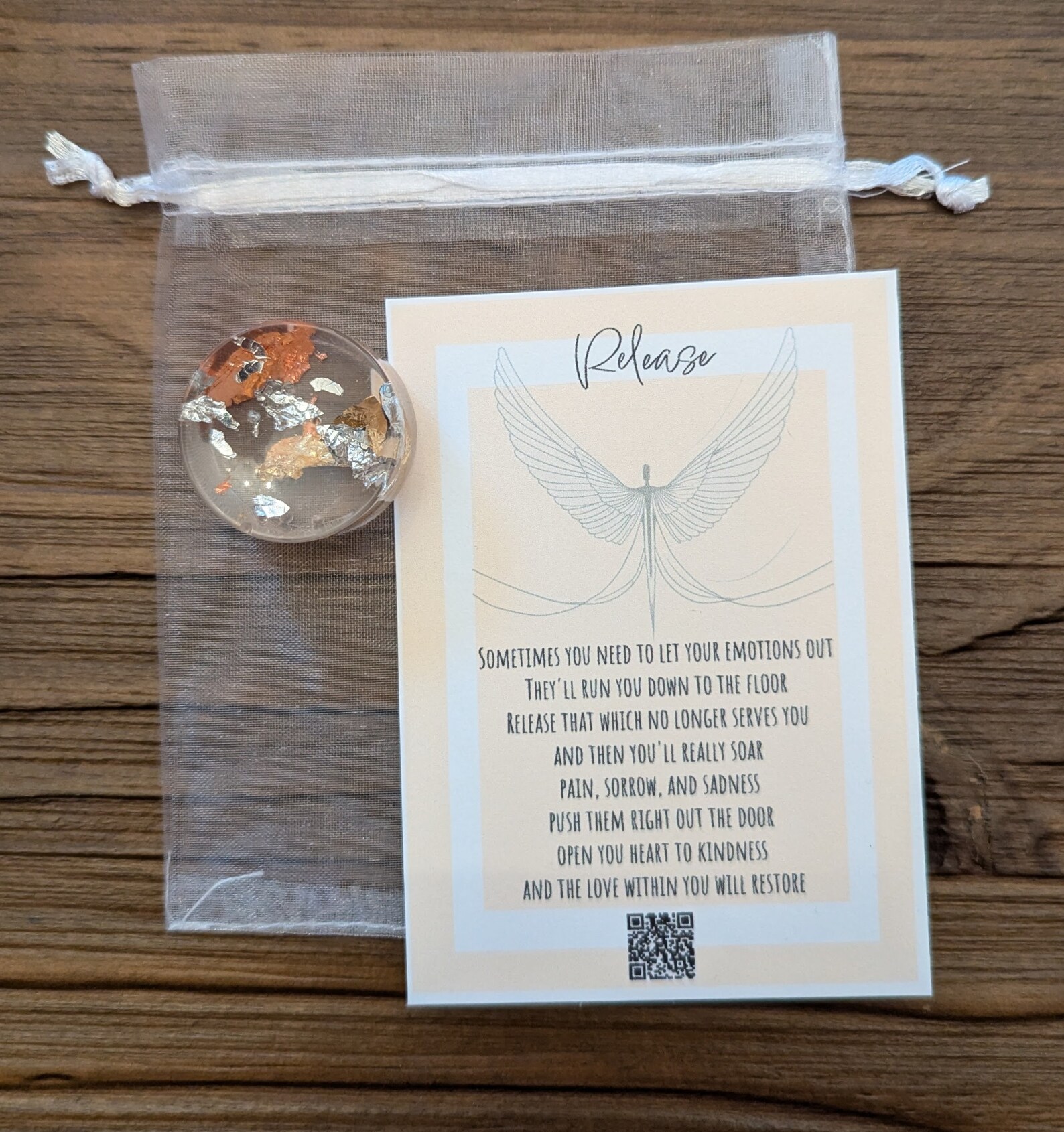 Handmade Resin Worry Stone With Thumb Indentation - Anxiety Relief and ...