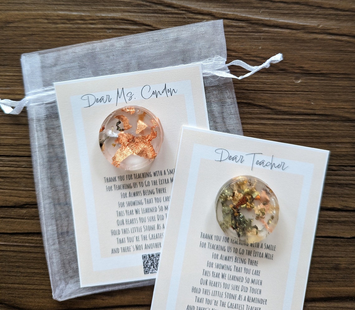 Resin Pocket Stone Teacher Gift, Worry Stone, Anxiety Touch Stone, With ...