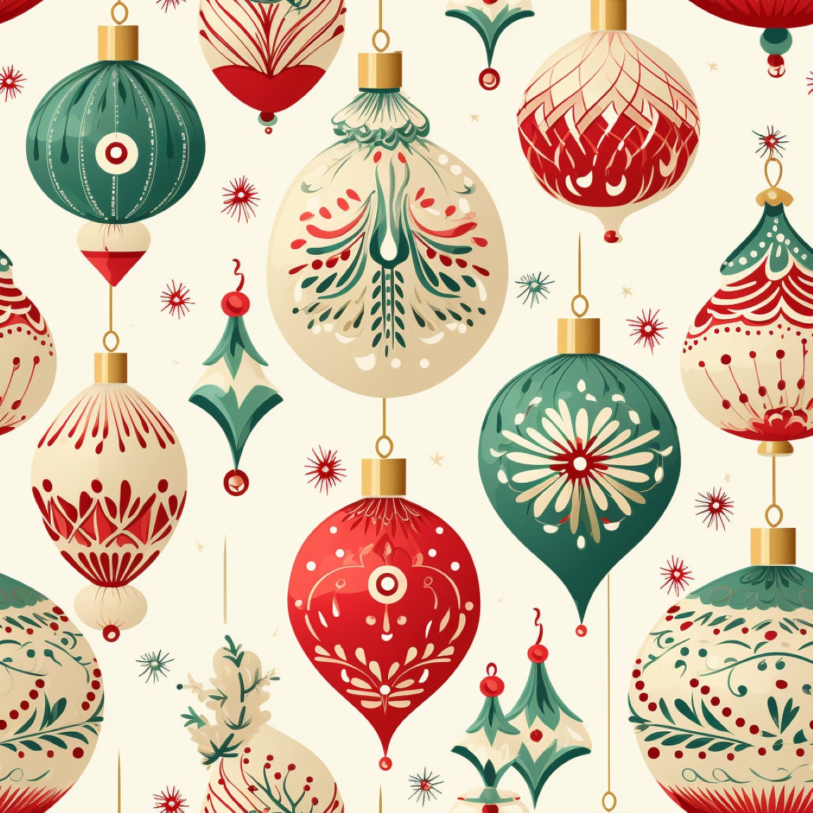 Digital Pattern Bundle Christmas Ornaments, Including 5 Designs, 12x12 ...