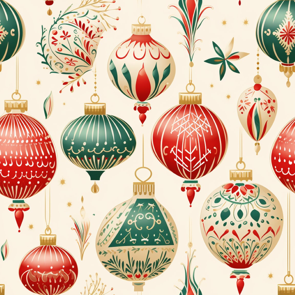 Digital Pattern Bundle Christmas Ornaments, Including 5 Designs, 12x12 ...