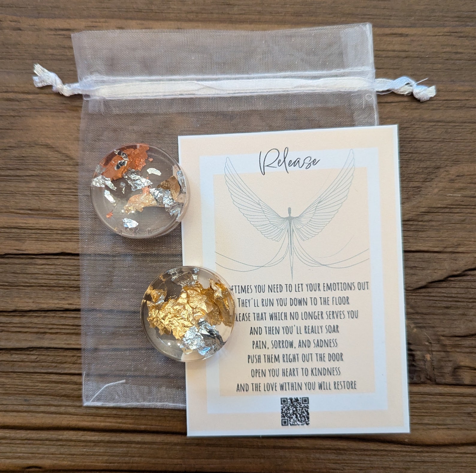 Handmade Resin Worry Stone With Thumb Indentation - Anxiety Relief and ...