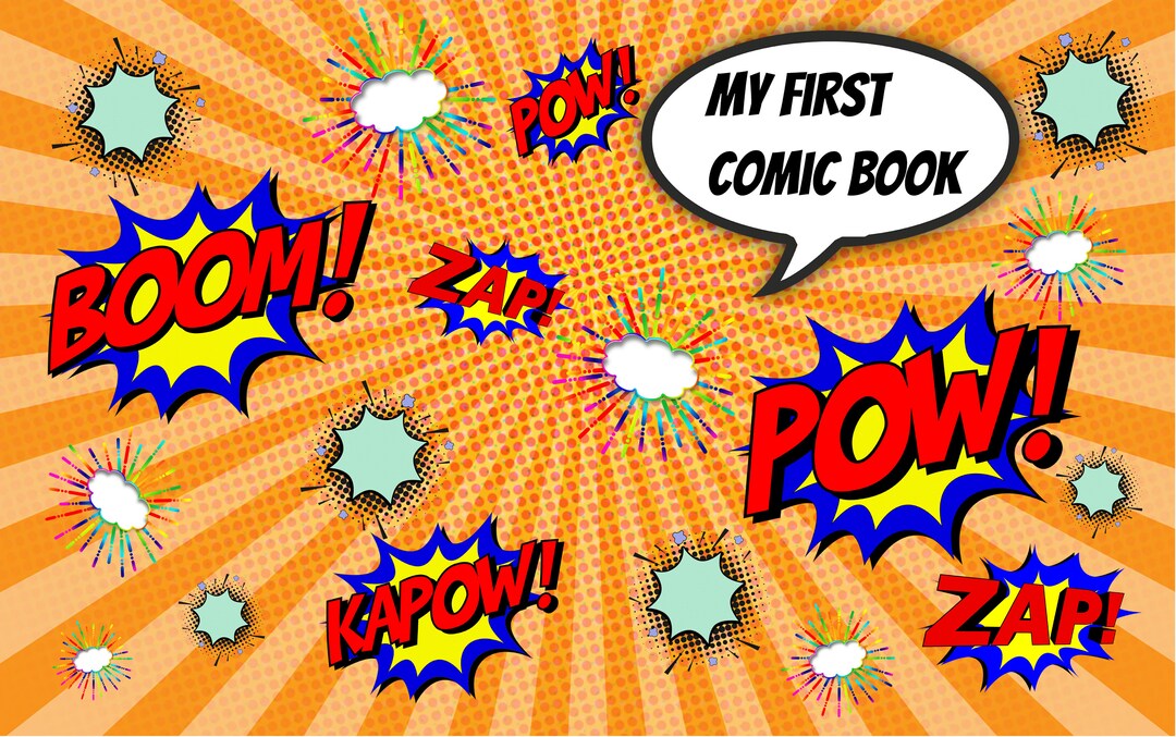 My First Comic Book, Digital Download, Instant Printable, 8 X 10 Comic ...