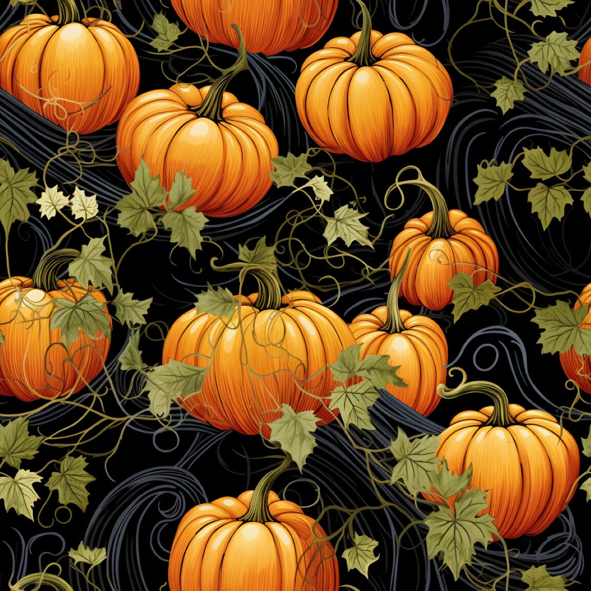 Digital Pattern Bundle Fall Pumpkins, Including 4 Designs, 12x12 Inches ...