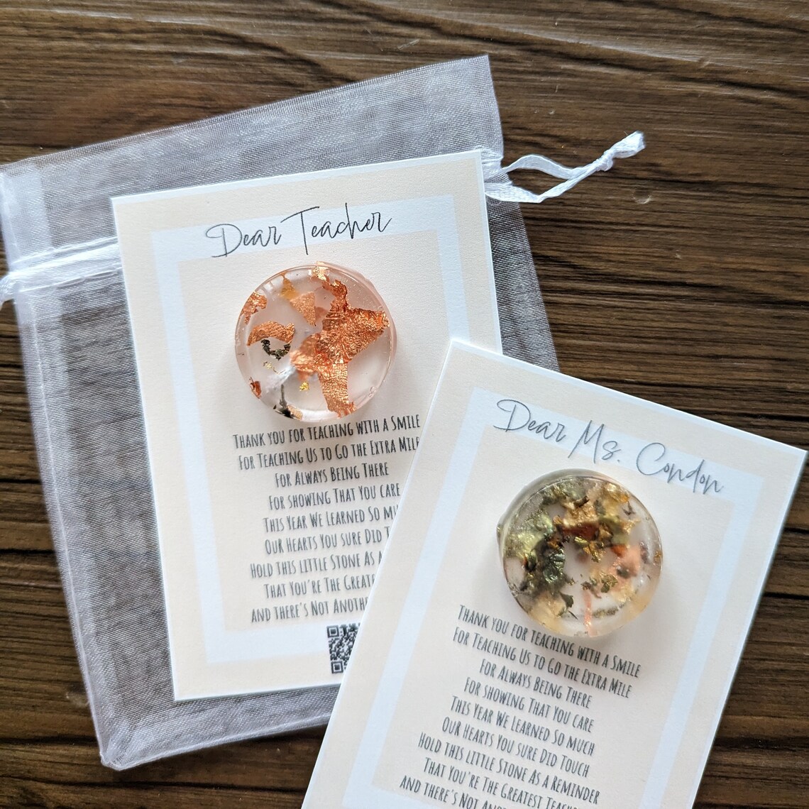 Resin Pocket Stone Teacher Gift, Worry Stone, Anxiety Touch Stone, With ...