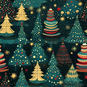 Digital Pattern Bundle Christmas Trees, Including 4 Designs, 12x12 ...