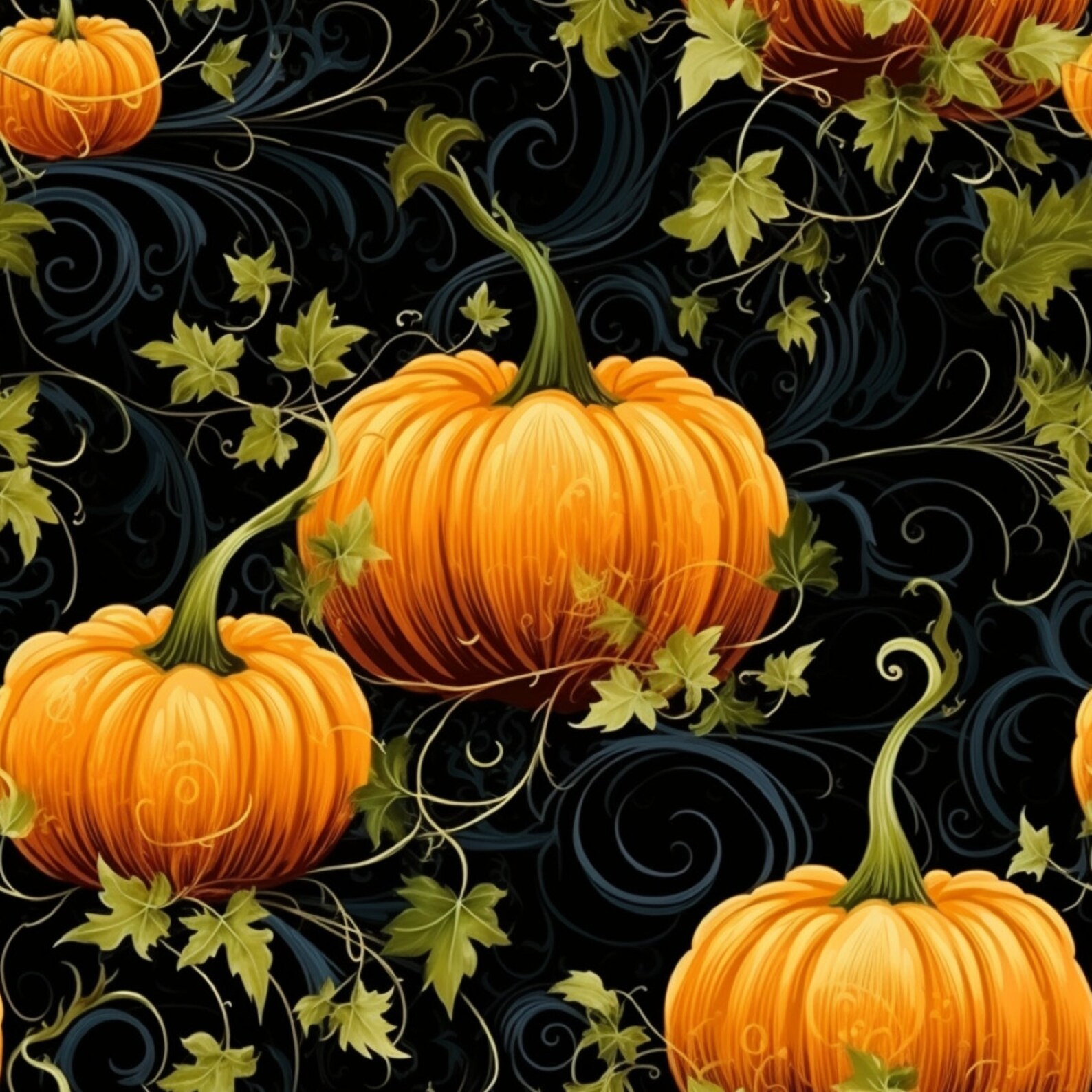 Digital Pattern Bundle Fall Pumpkins, Including 4 Designs, 12x12 Inches ...