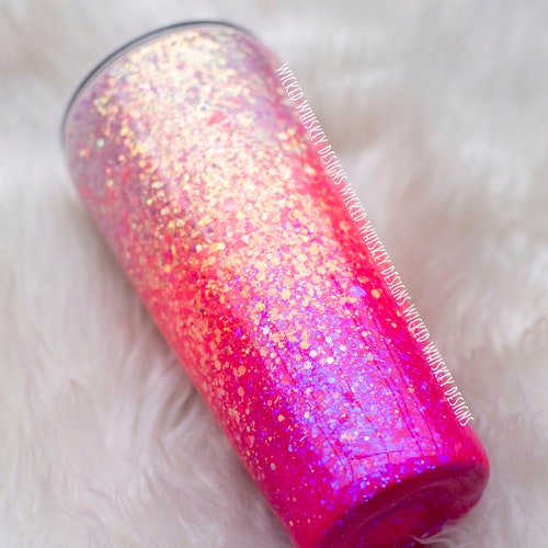 Pink Ombré Glitter Tumbler - Etsy