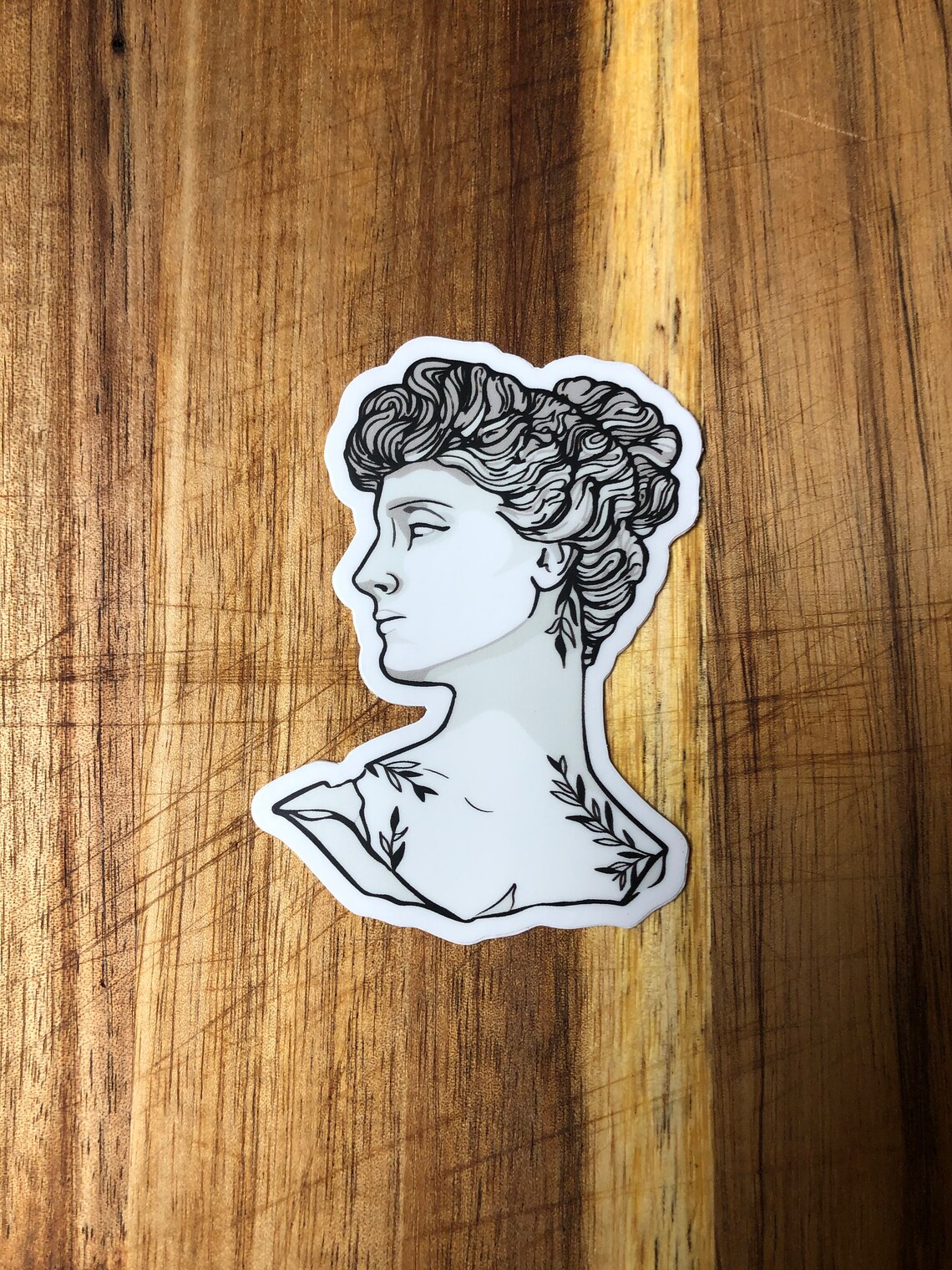 Greek Statue Sticker Goddess Sticker Vinyl Sticker White - Etsy