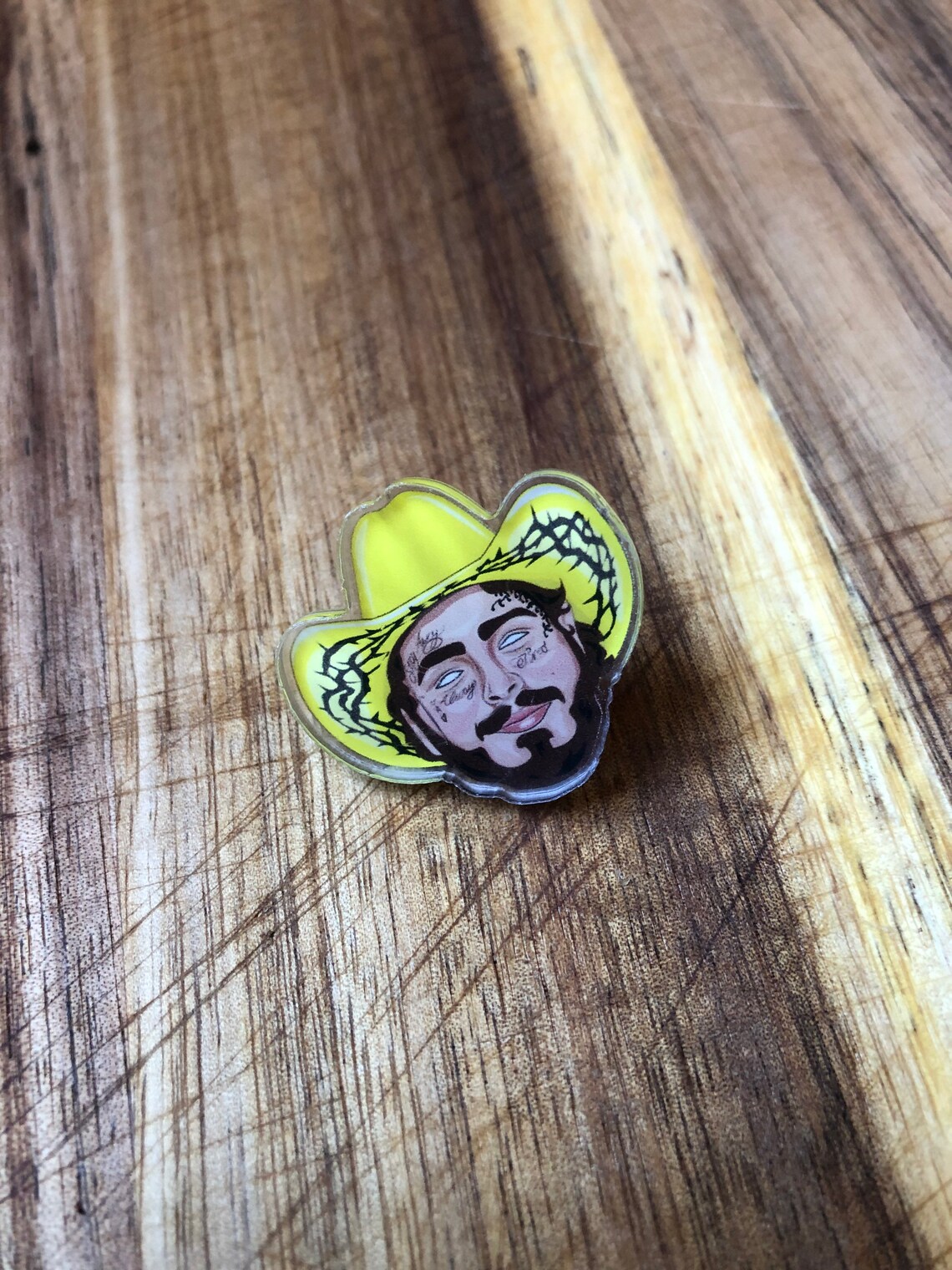 Post Malone Pin Pins Acrylic Post Malone Yellow Cowboys | Etsy