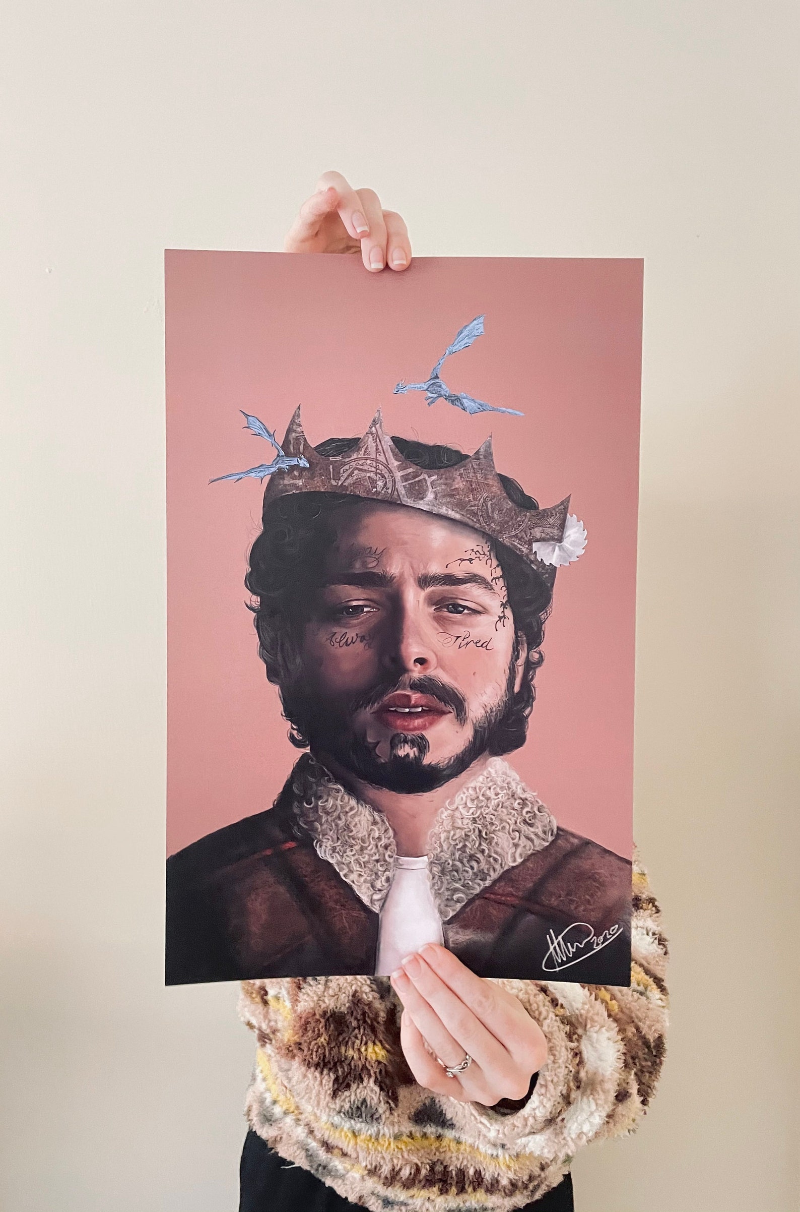Post Malone Print Wall Art Prints Post Malone Painting - Etsy