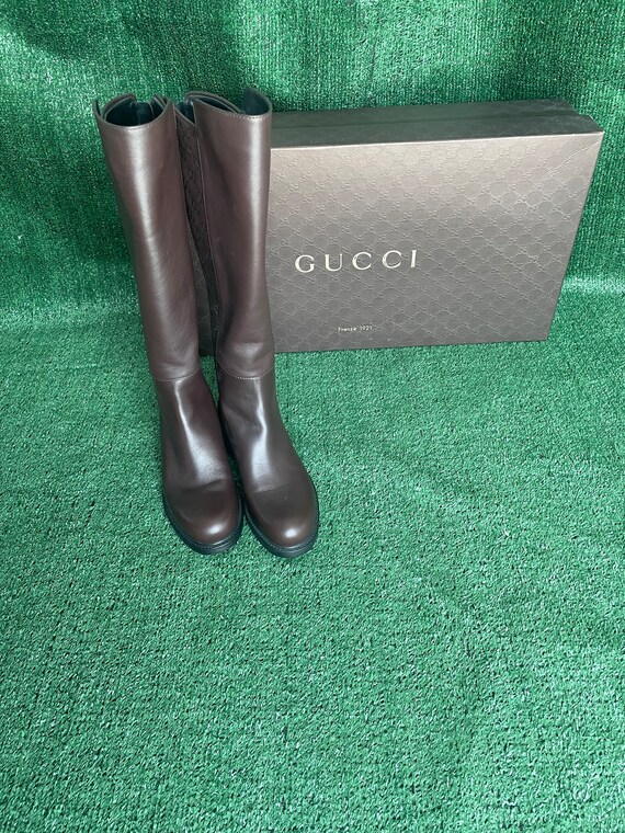 Authentic, Gucci, knee high chocolate boots. - Gem