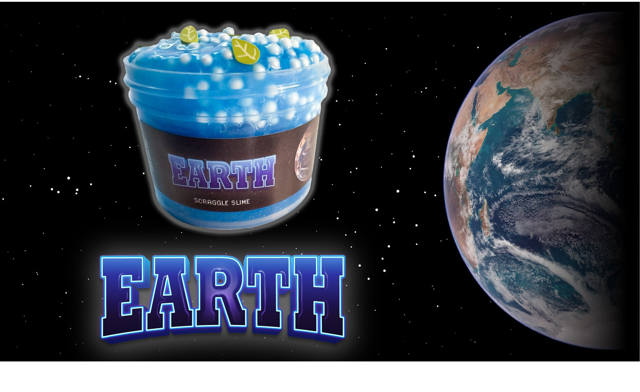 Planet Earth Jelly Slime, ASMR Slime, Crunchy Slime, Space Themed Slime ...