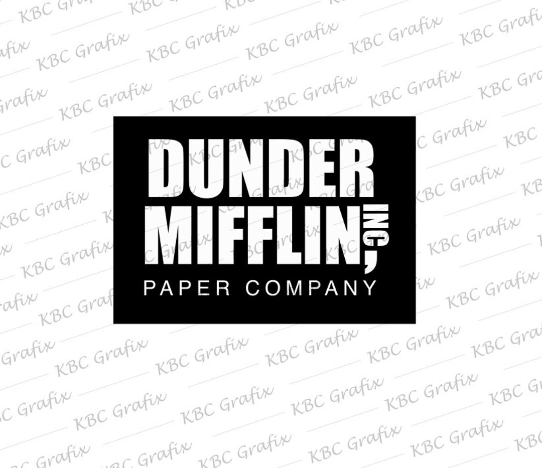 Dunder Mifflin Logo, the Office, Tshirt Design, Svg, Vector, Cricut ...
