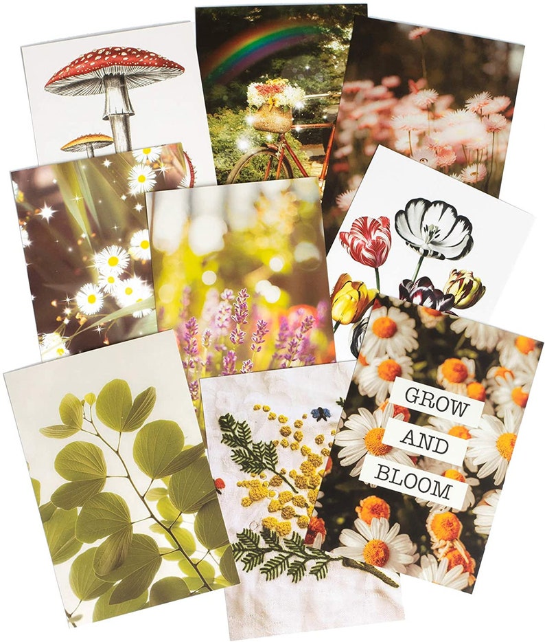 50 Printed 4x6 Wall Collage Kit Cottagecore Flowers Photo Etsy