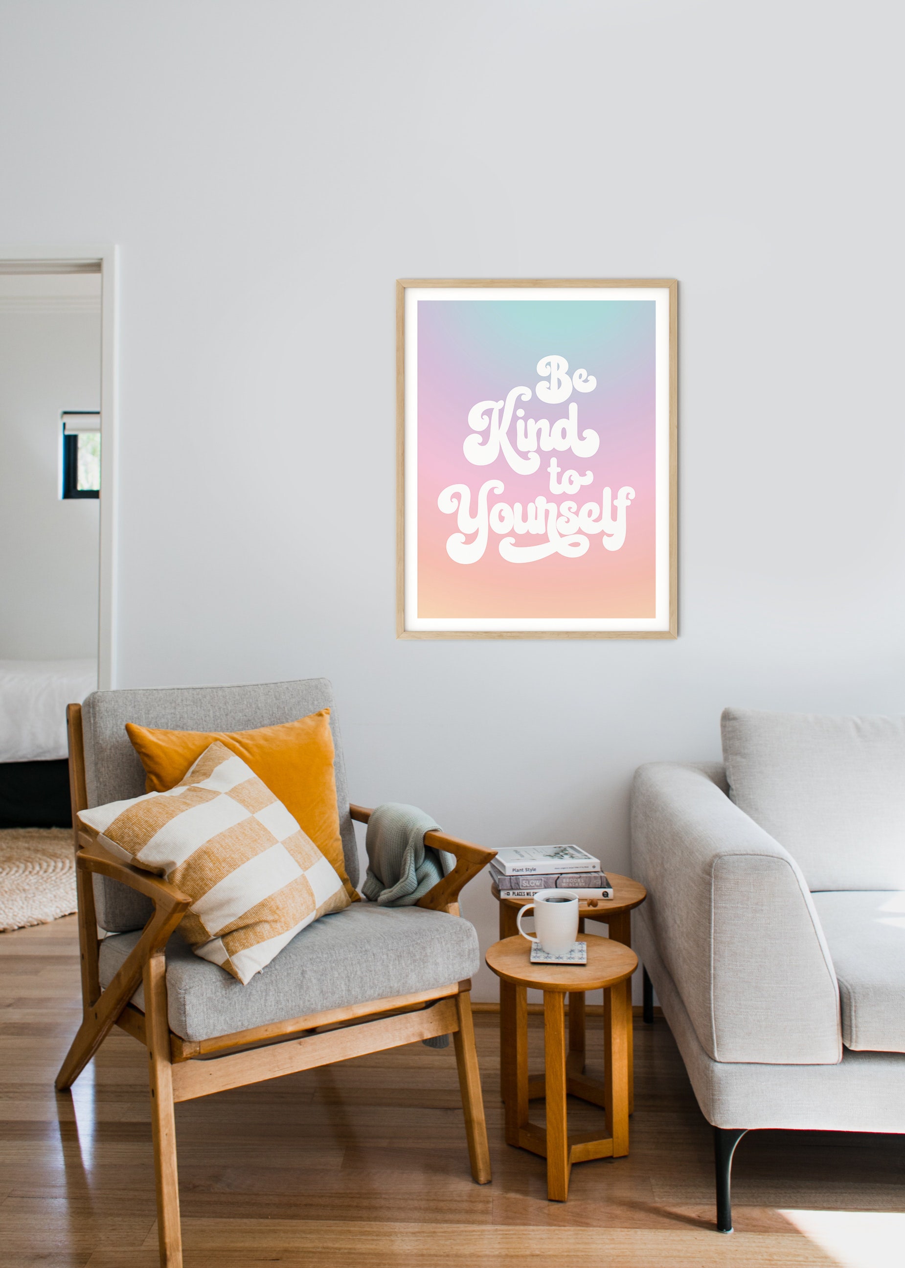 Be Kind to Yourself Poster Pastel Gradient Aesthetic Poster | Etsy