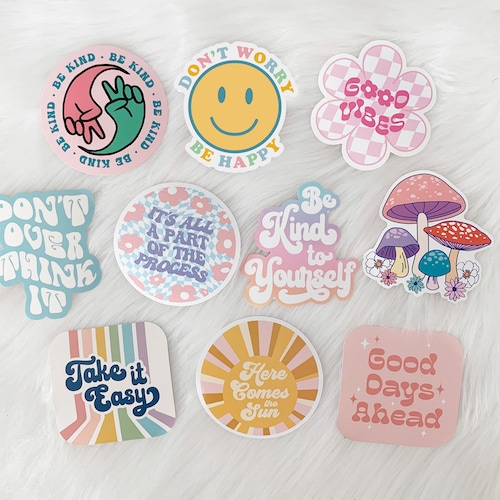 Pastel Rainbow Sticker Laptop Stickers Water Bottle Stickers - Etsy