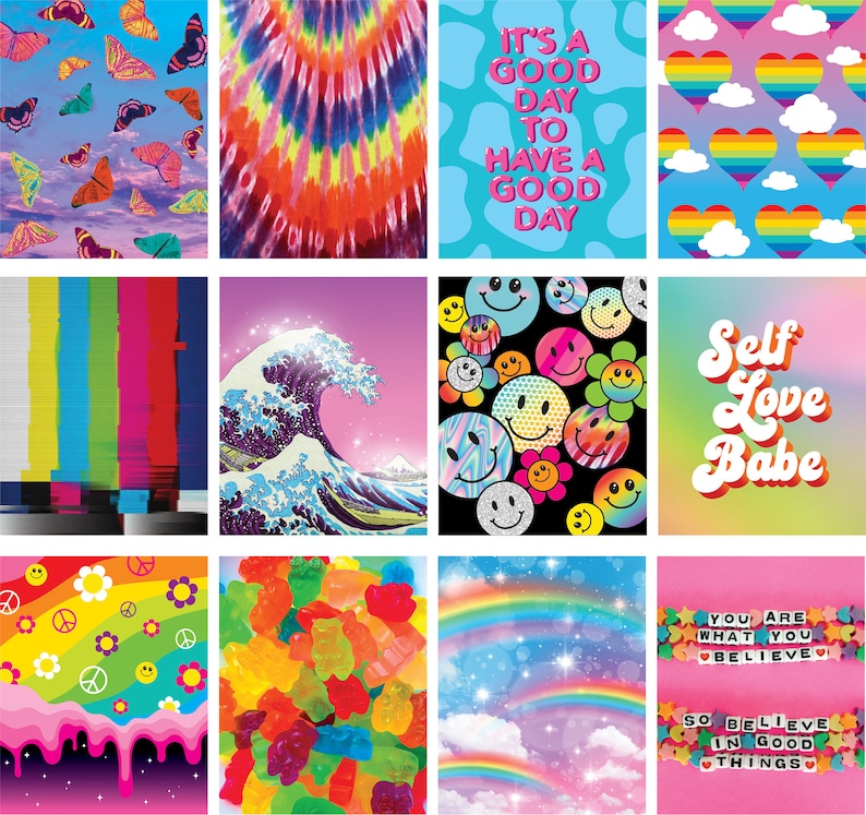 PRINTED 8x10 Indie Kidcore Aesthetic Wall Art Prints 12 Set - Etsy